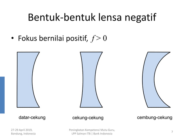 Lensa Tipis dan Visualisasinya dengan Spreadsheet | PPTX