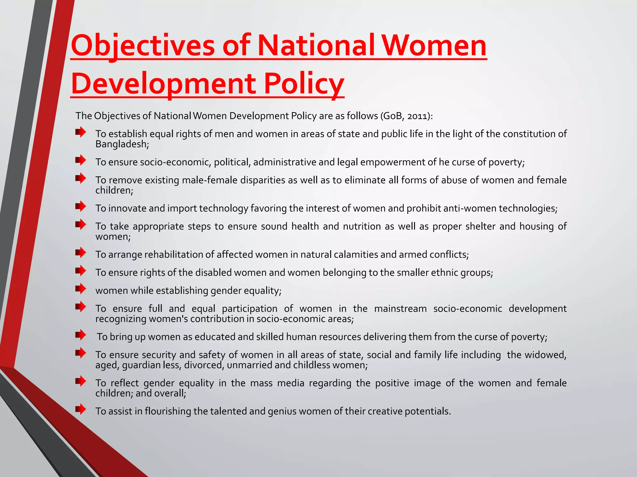 National-Women-Development-Policy-2011-BD | PPTX