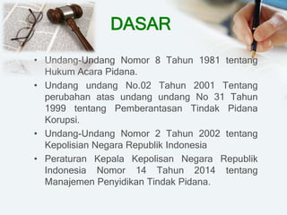 PEMAPARAN TIPIDKOR POLRI DI INDONESIA MAJU | PPT