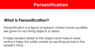 Personification in Sentence. | PPTX