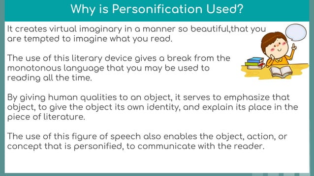 Personification in Sentence. | PPTX | Books and Literature