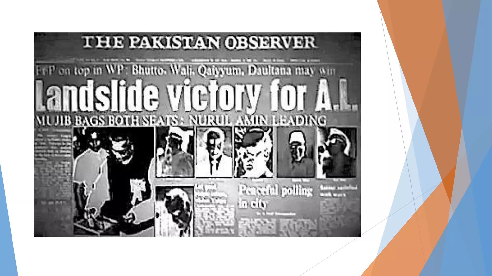 1970 elections in East & west Pakistan | PPTX