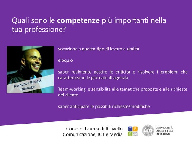 Slides - professione Account e Project Manager | PPT