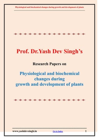 Prof. Dr.Yash Dev Singh (Plant Physiologist) | PDF
