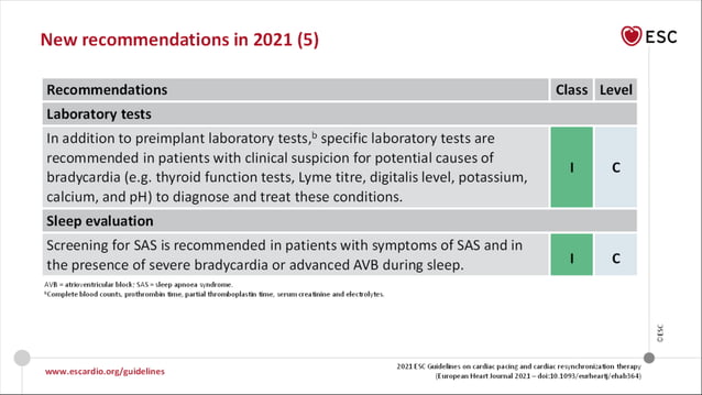 2021 ESC Guidelines on Cardiac Pacing and CRT | PPTX | Fitness and ...