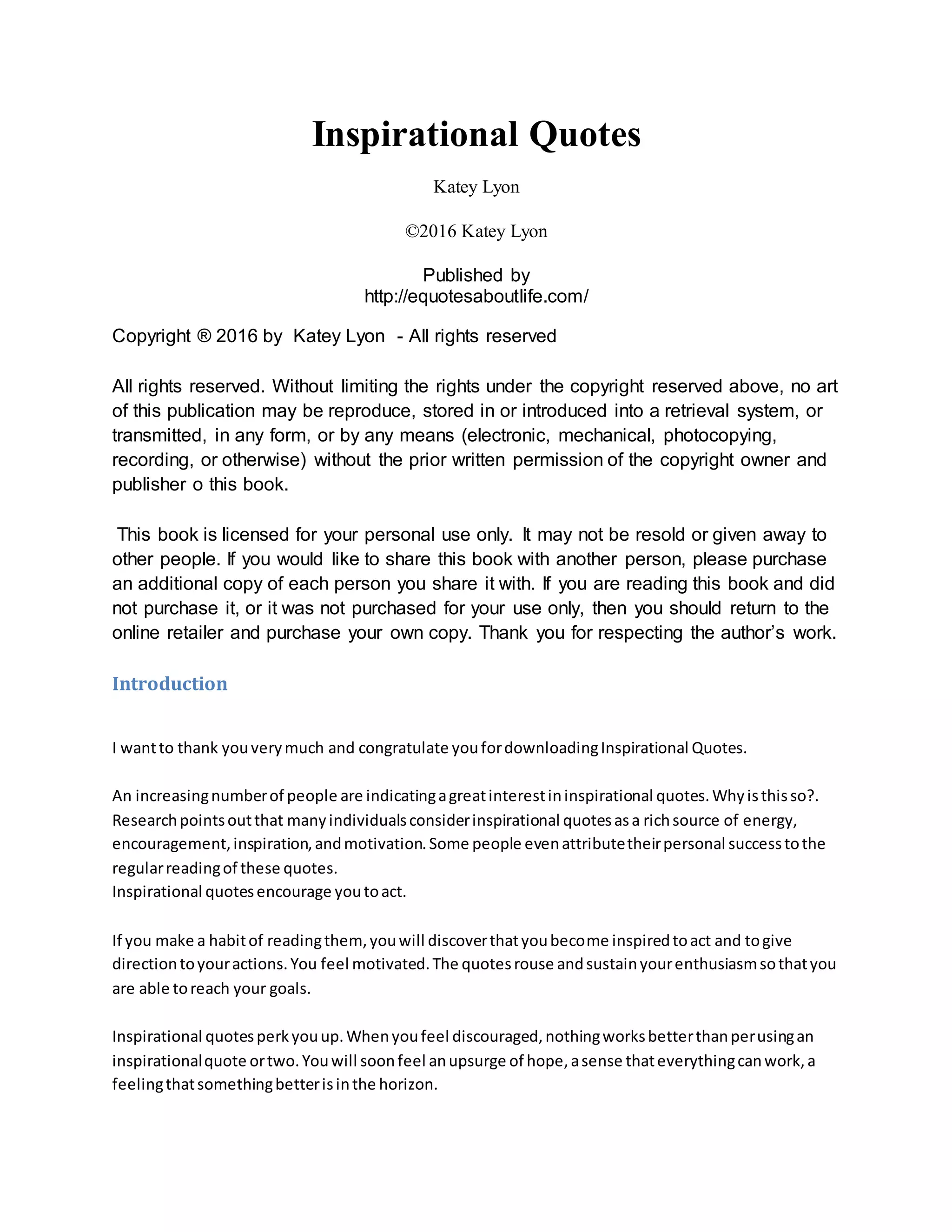 Inspirational Quotes | PDF