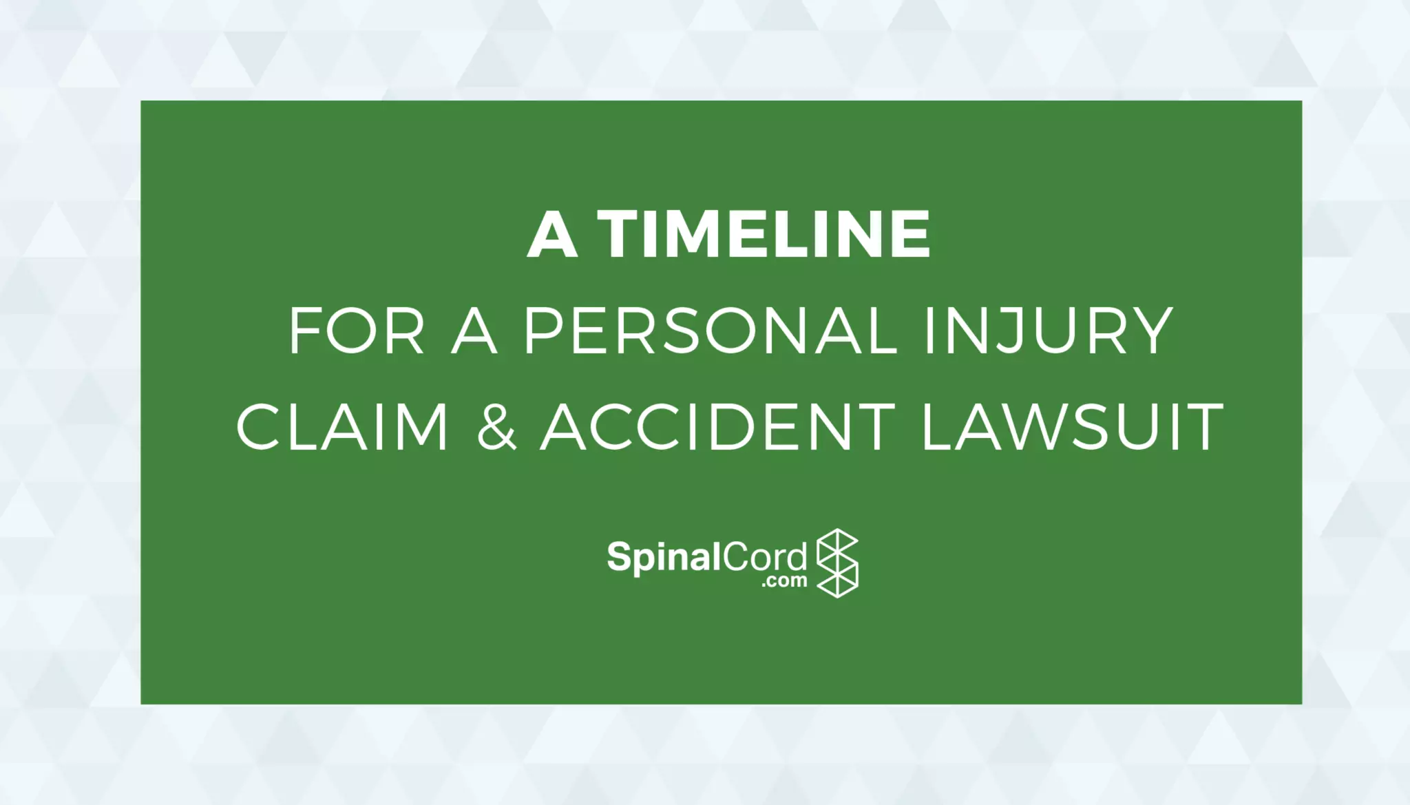 Personal Injury Claim Timeline: The Chain of Events for an Accident ...