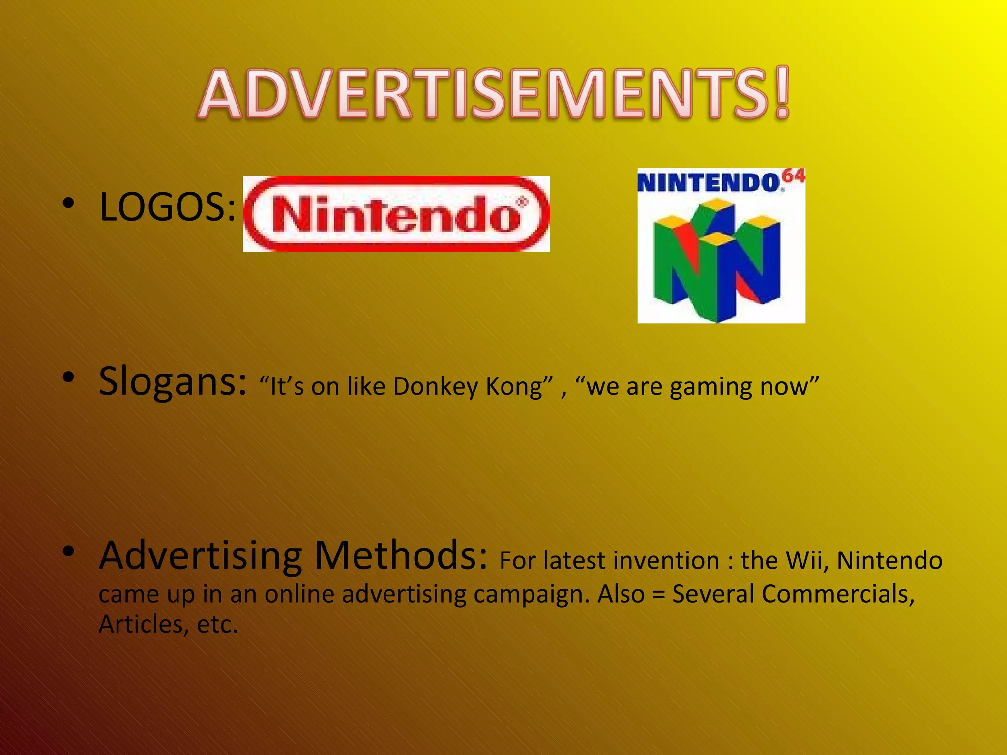 Slide Show 3 = Nintendo | PPT