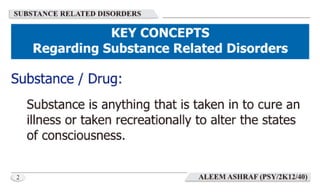 Substance Related Disorders | PDF