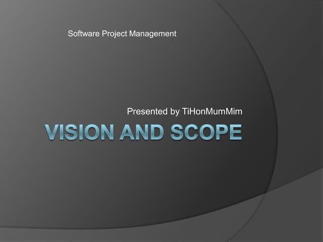 Slide Vision And Scope | PPT