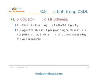 Bài 1: Tổng quan về cơ sở dữ liệu - Giáo trình FPT | PDF