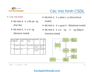 Bài 1: Tổng quan về cơ sở dữ liệu - Giáo trình FPT | PDF