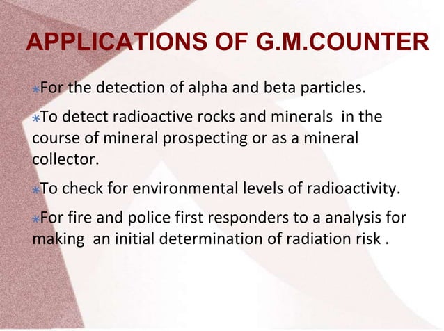 GM Counter and application in soil studies | PPTX
