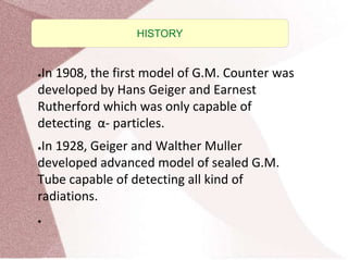 GM Counter and application in soil studies | PPTX