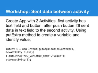 Android App Development 02 : Activity & Layout | PPT