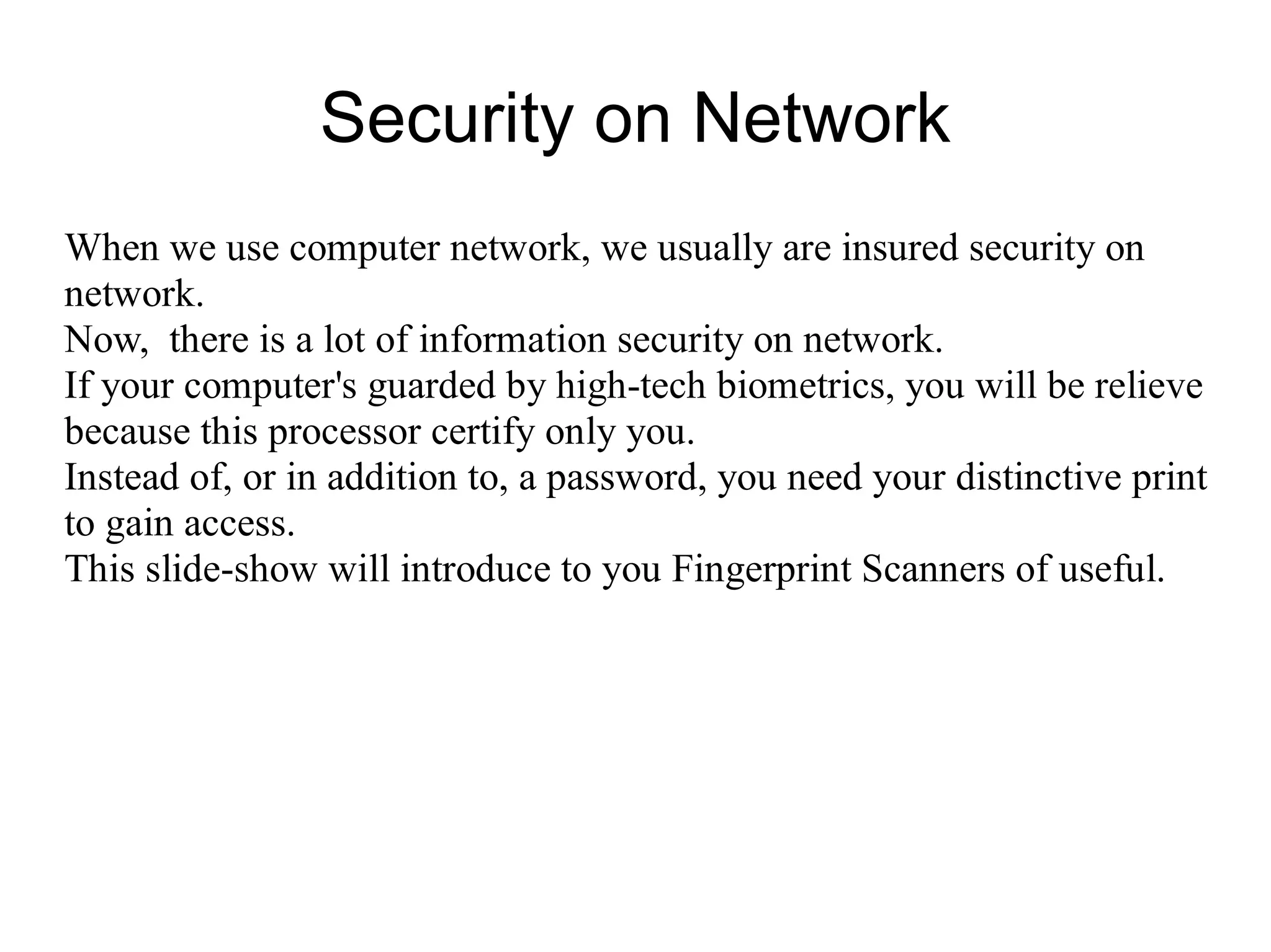 How Fingerprint Scanner Work | PDF