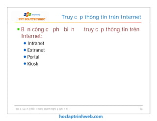 Hệ thống thông tin quản lý - Bài 3 Quản lý HTTT trong doanh nghiệp (phần 1) | PDF