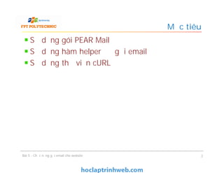 Bài 5 Chức năng gửi email cho website - Xây dựng ứng dụng web | PPT