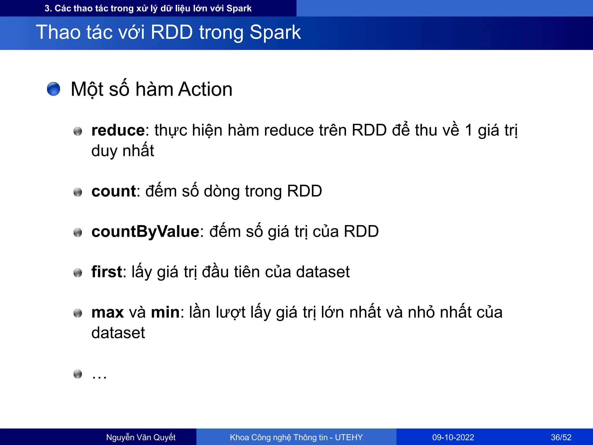 Slide 05 - Khai pha du lieu lon voi Spark - Nguyen Van Quyet.pdf