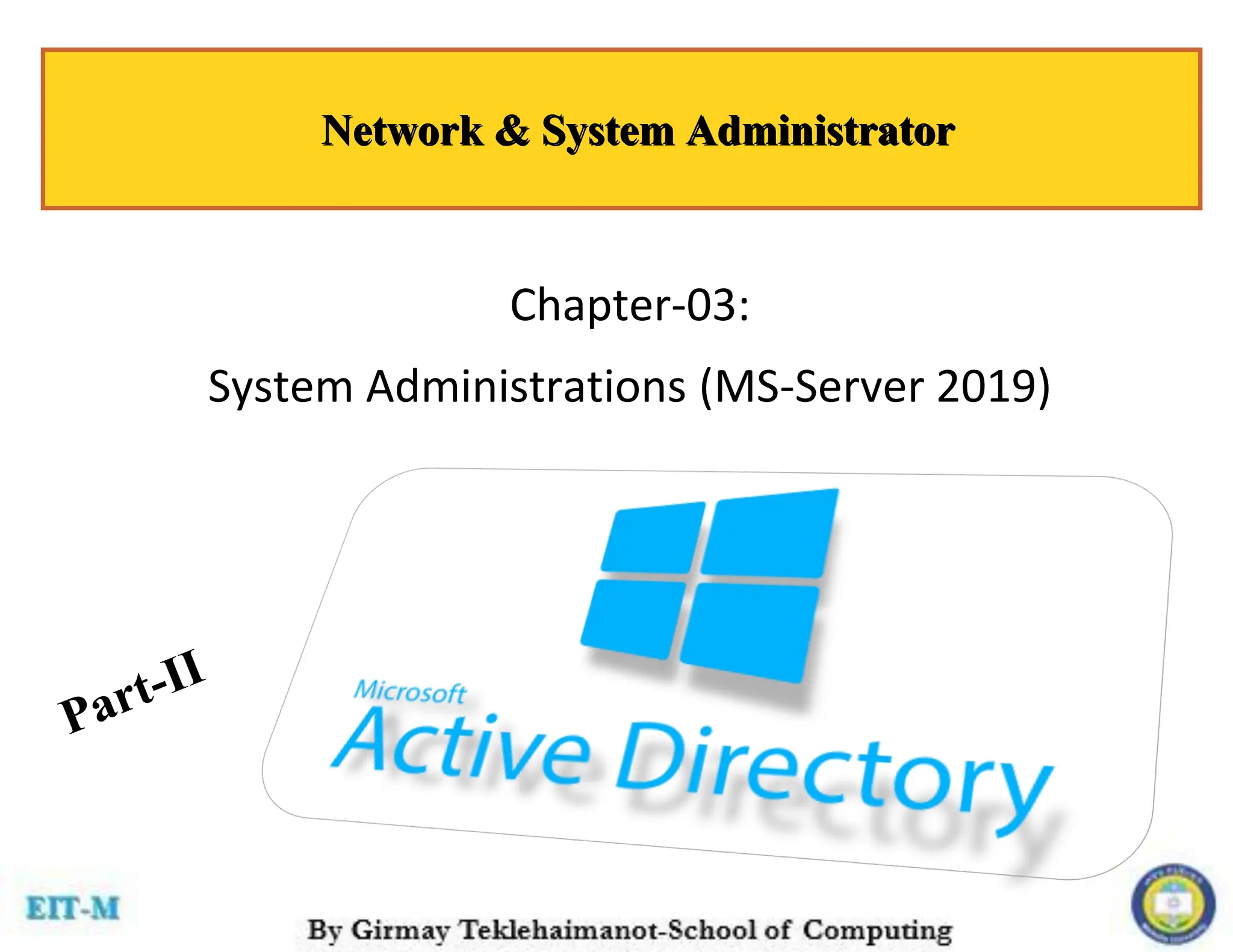 Introduction to System and network administrations | PDF