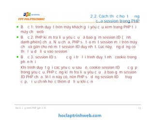 Bài 6 Lập trình PHP (phần 4) Làm việc với cookie và session - Giáo trình FPT | PDF