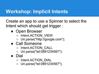 Android App Development 07 : Intent & Share | PDF