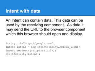 Android App Development 07 : Intent & Share | PDF