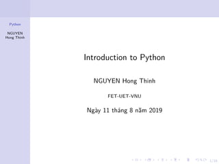 introdution to Python | PDF