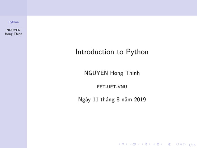 introdution to Python | PPT