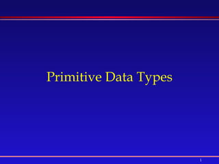 Java: Primitive Data Types | PPT