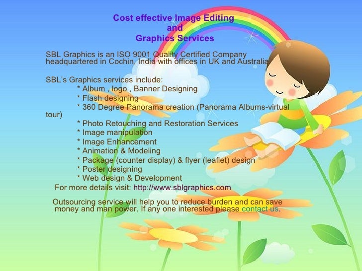 Cost effective Image editing and Graphics services