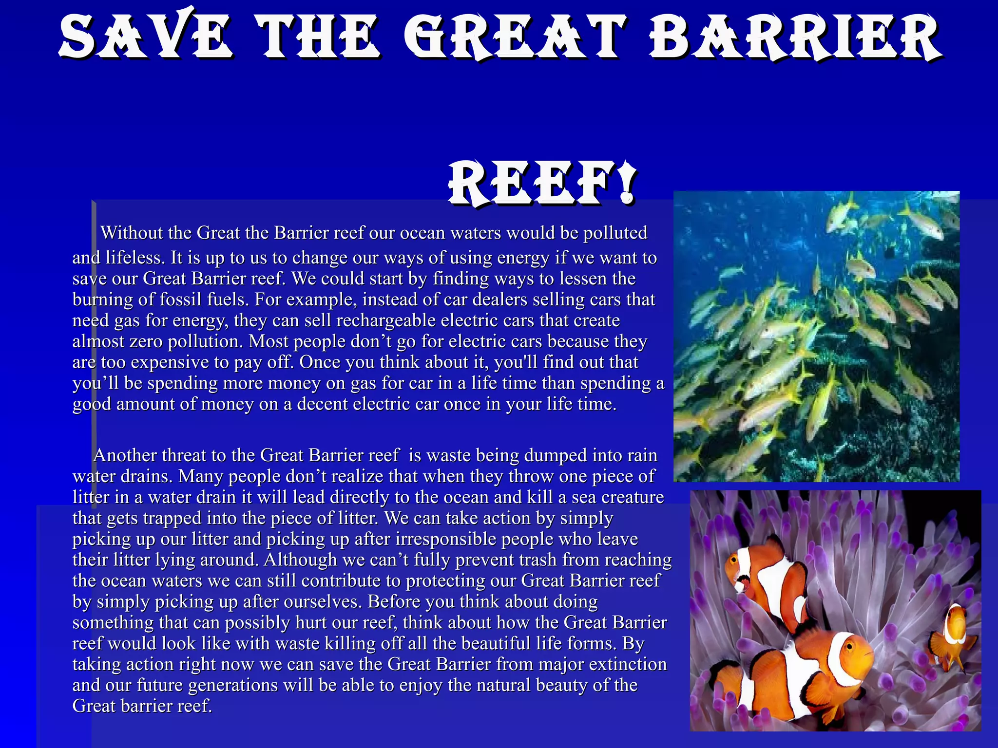The Great Barrier reef! | PPT