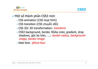 Slide1 - Co ban HTML5 | PPT