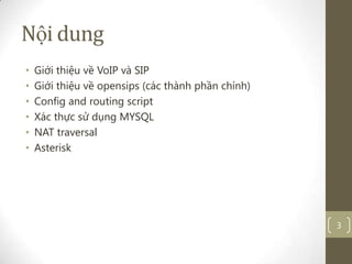 Voip With Opensips Pptx