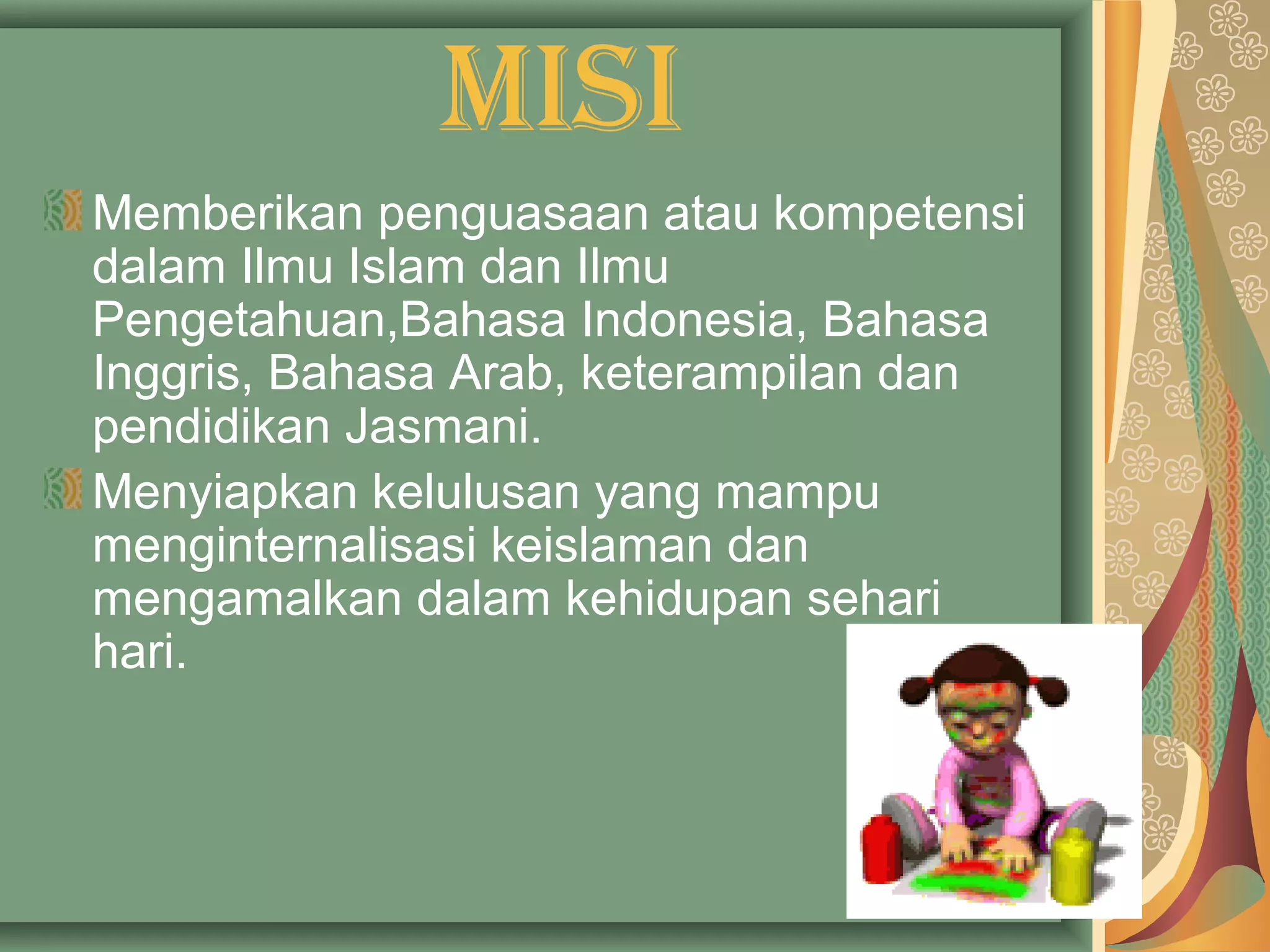 visi misi Mts.Syamsul Huda | PPT