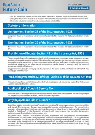One the best ULIP plan from Bajaj Allianz Life Insurance | PDF