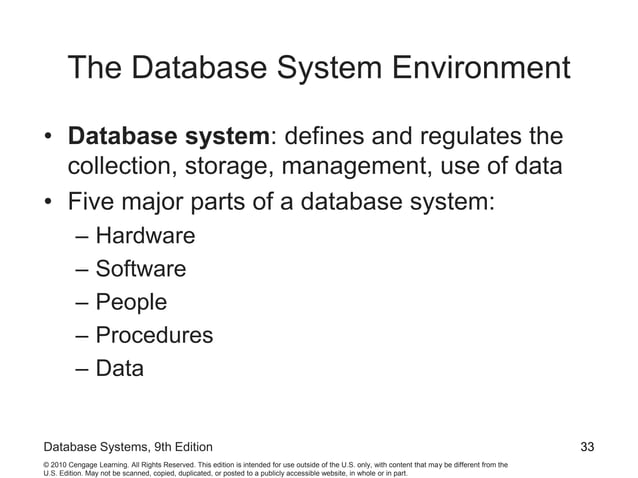 Database Systems (SLIDE 1).ppt | Databases | Computer Software and ...