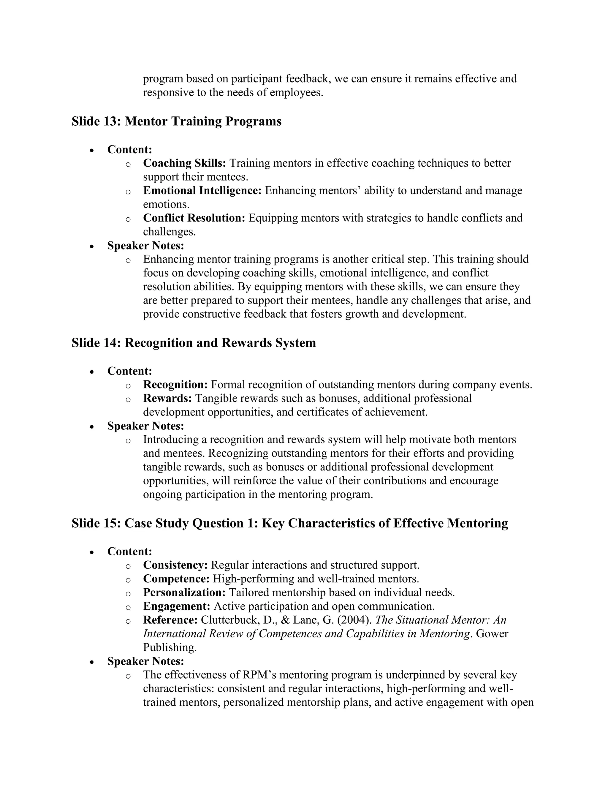 Case Study : Mentoring at Roscoe Property Management | DOCX