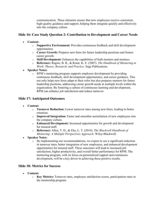 Case Study : Mentoring at Roscoe Property Management | DOCX