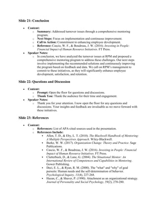 Case Study : Mentoring at Roscoe Property Management | DOCX