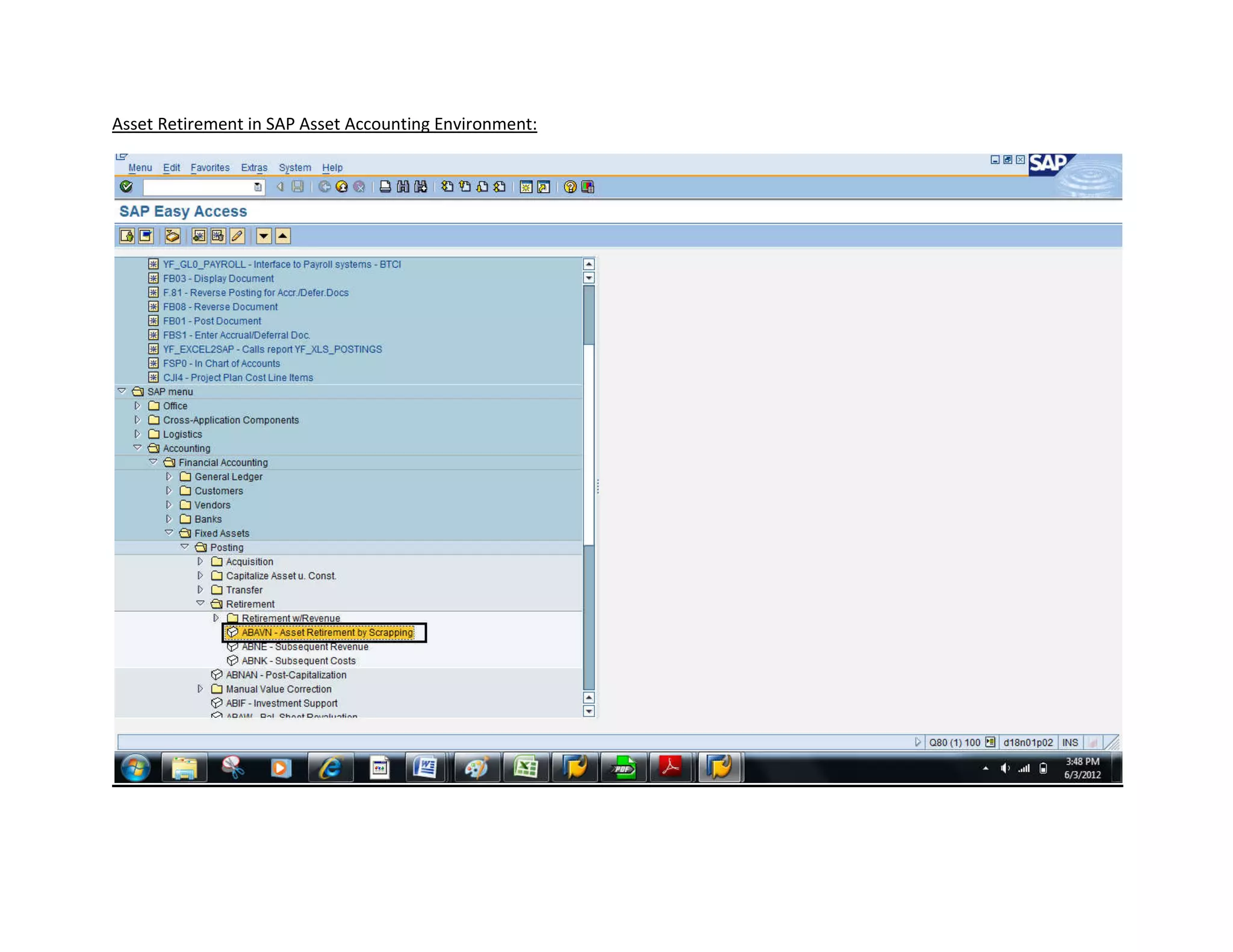 Asset Retirement in SAP Environment | PDF | Business | Business and Finance