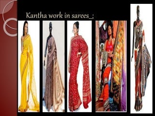 kantha style and saree | PPT