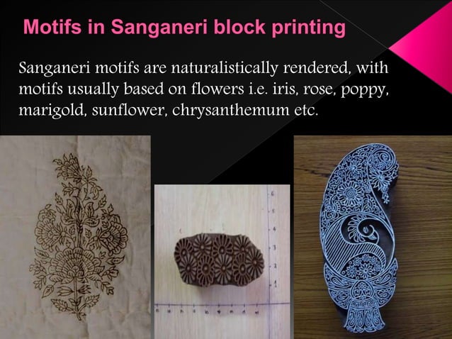SANGANERI PRINTS OF RAJASTHAN… | PPTX | Needlework | Arts and Crafts