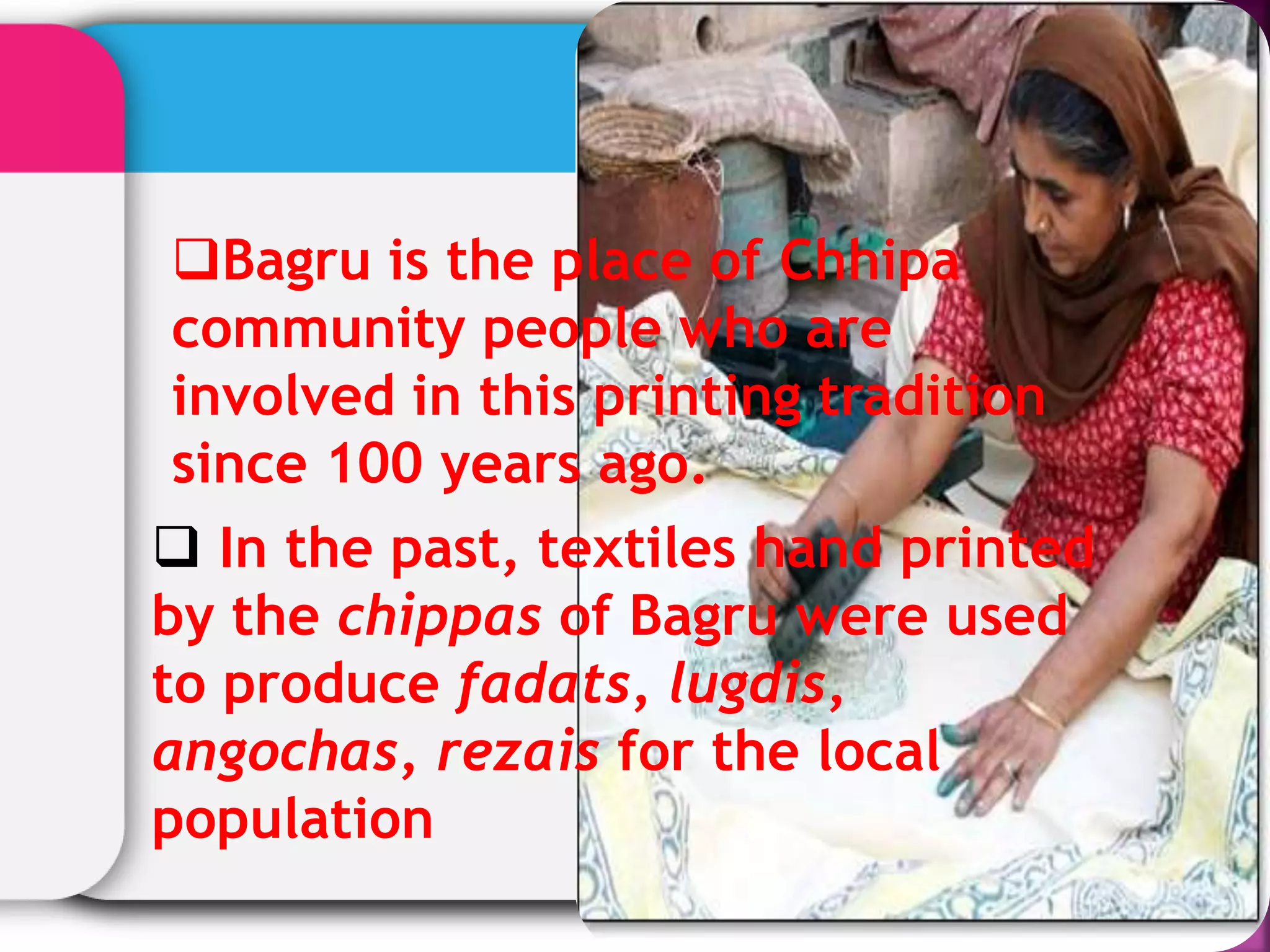 PRESENTATION ON BAGRU PRINT OF RAJASTHAN | PPTX