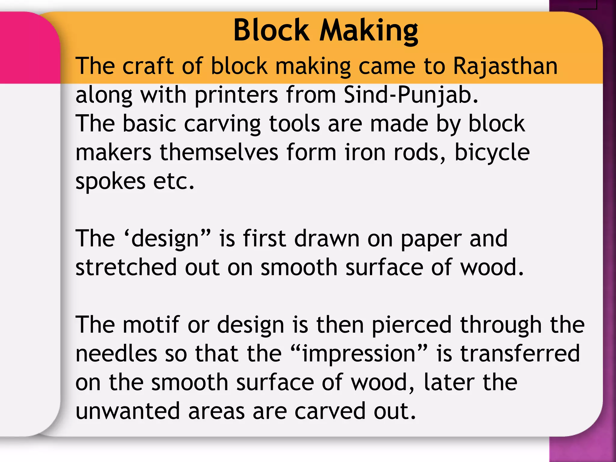 PRESENTATION ON BAGRU PRINT OF RAJASTHAN | PPTX