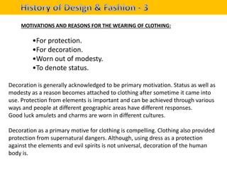 Introduction to costume history: ORIGINS | PPTX