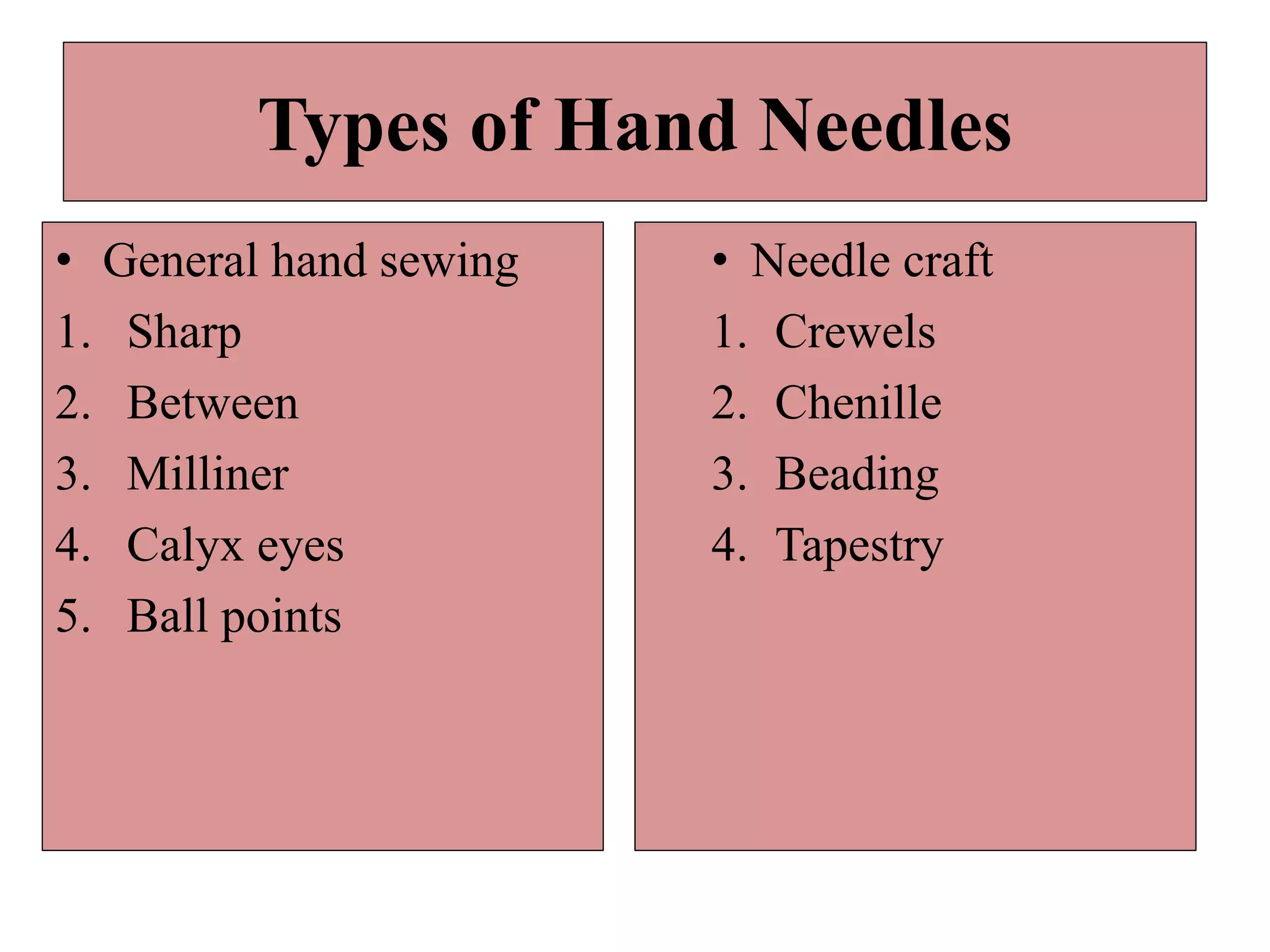 types of Machine needles | PPTX