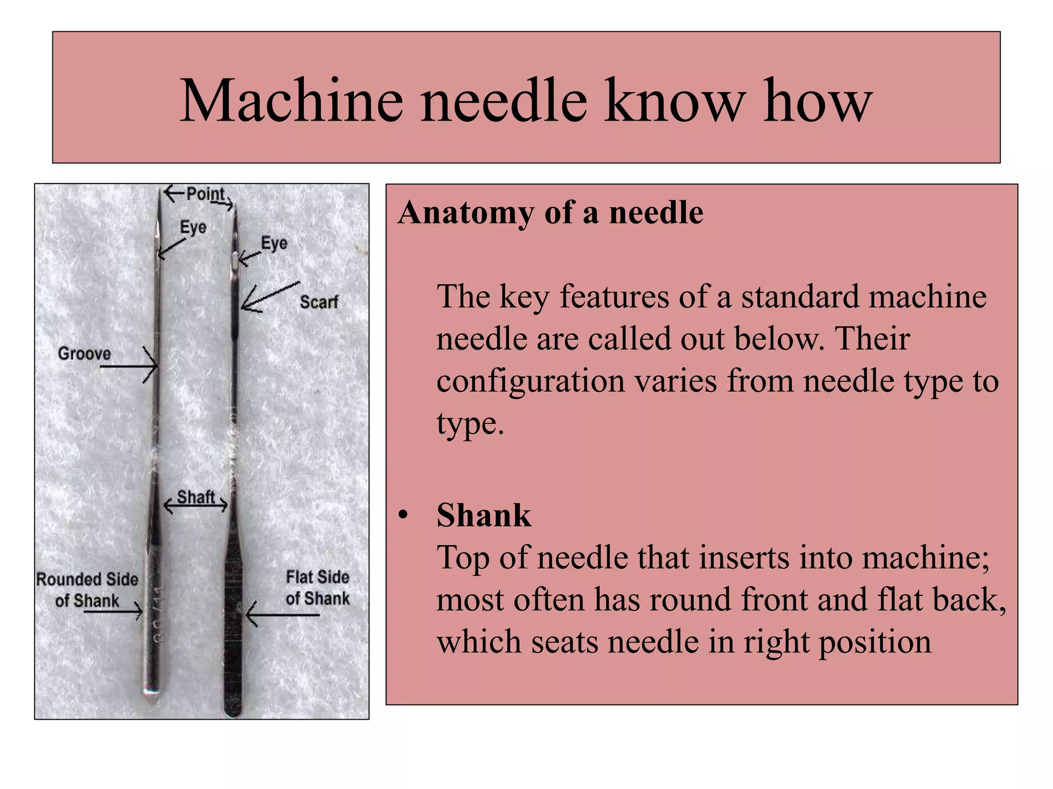 types of Machine needles | PPTX