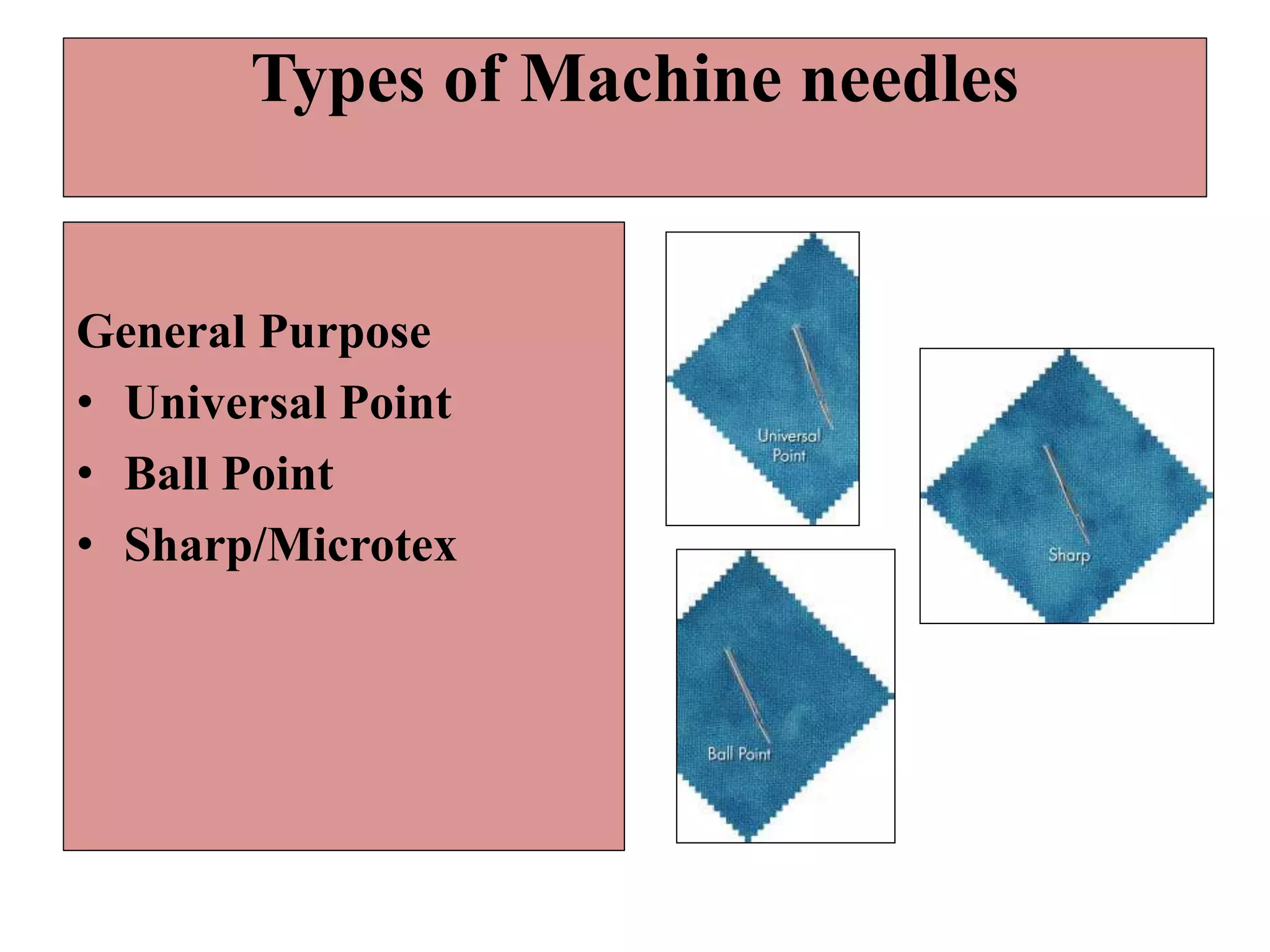 types of Machine needles | PPTX