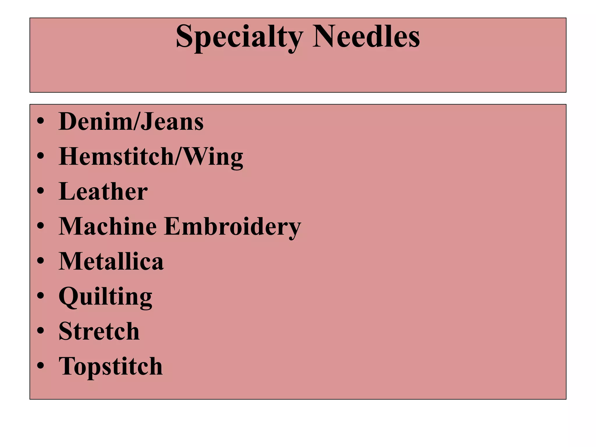 types of Machine needles | PPTX